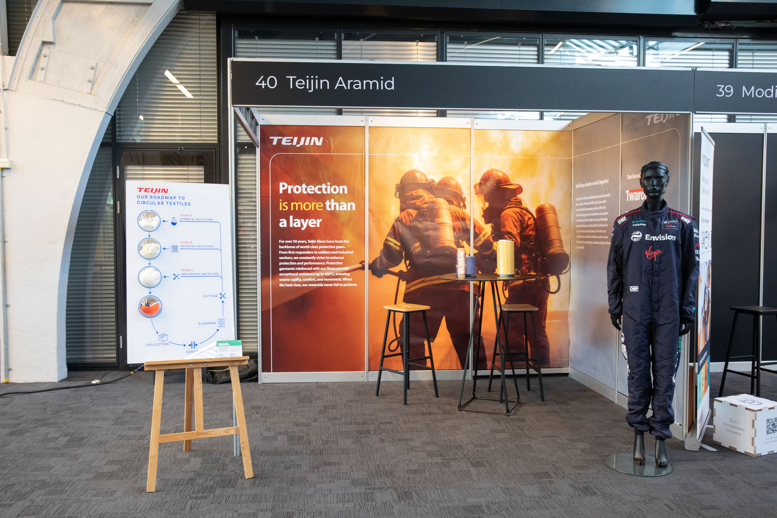 Full colour panel for booth wall - 3 mm, 982x2312 mm - Circular Textile ...